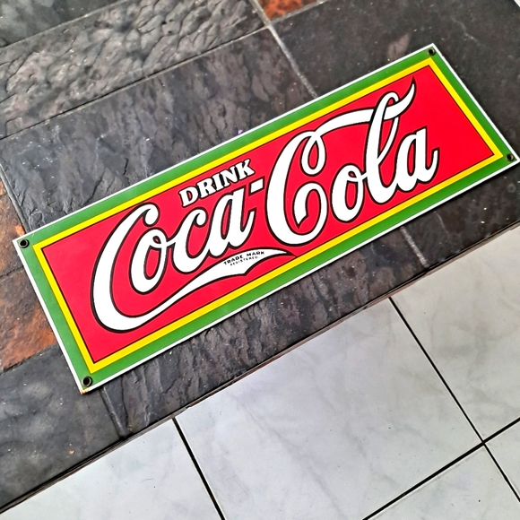 Coca Cola | Wall Decor | Vintage Drink Cocacola Enamel 8 X 6 Sign ...